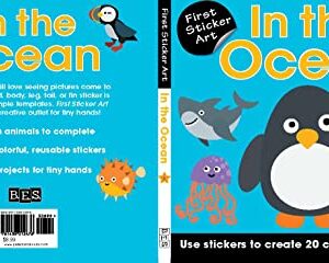 First Sticker Art: In the Ocean: Color By Stickers for Kids, Make 20 Pictures! (Perfect Christmas Gift, Stocking Stuffer for Ages 3+)