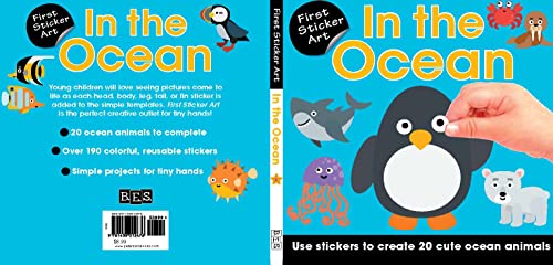 First Sticker Art: In the Ocean: Color By Stickers for Kids, Make 20 Pictures! (Perfect Christmas Gift, Stocking Stuffer for Ages 3+)