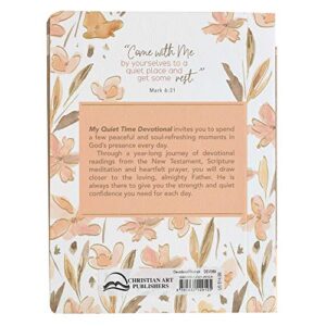 My Quiet Time Devotional - 365 Devotions for Women To Bring You Into The Peace Of The Presence of God Peach Floral Softcover Flexcover Gift Book w/Ribbon Marker