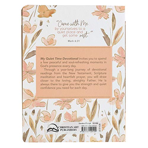 My Quiet Time Devotional - 365 Devotions for Women To Bring You Into The Peace Of The Presence of God Peach Floral Softcover Flexcover Gift Book w/Ribbon Marker