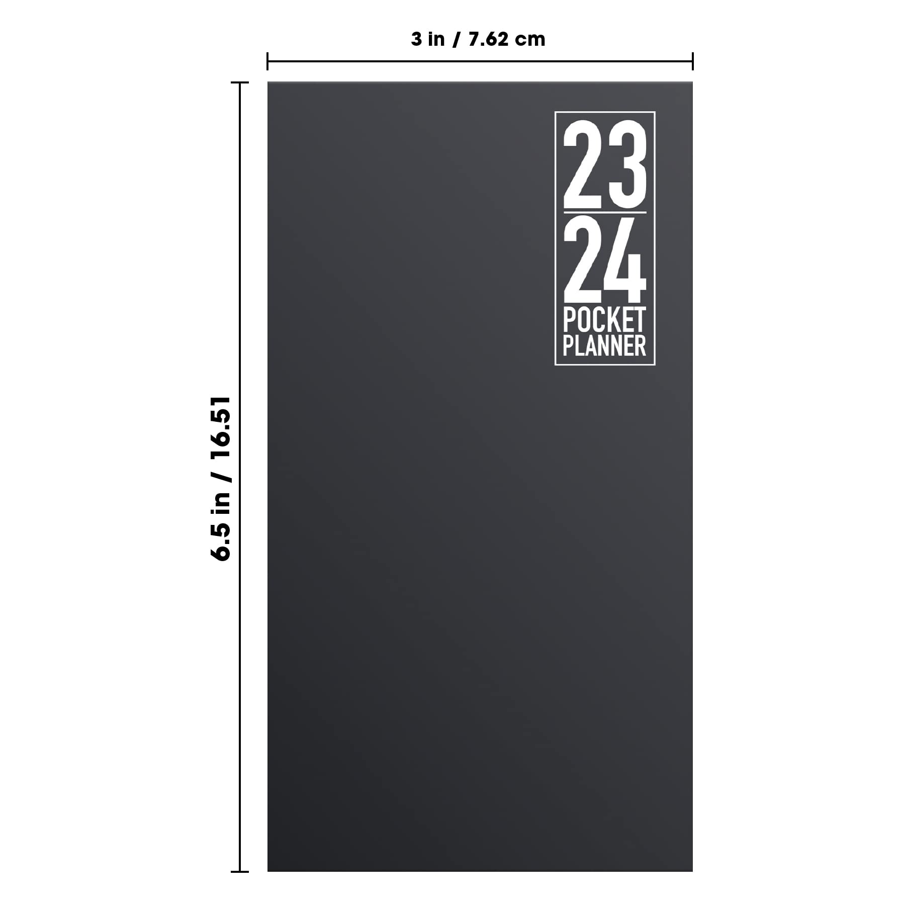 2023-2024 Classic Black Pocket Planner