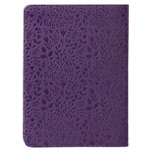 Christian Art Gifts Classic Handy-sized Journal All This Through Him Philippians 4:13 Bible Verse Inspirational Scripture Notebook w/Ribbon, Faux Leather Flexcover 240 Ruled Pages, 5.7" x 7", Purple