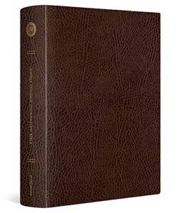 esv single column journaling bible, large print (bonded leather, mocha)