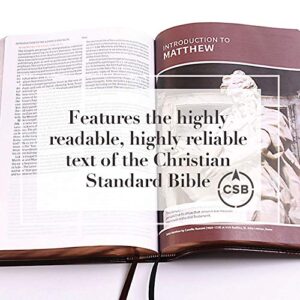 CSB Study Bible, Hardcover, Red Letter, Study Notes and Commentary, Illustrations, Articles, Word Studies, Outlines, Timelines, Easy-to-Read Bible Serif Type