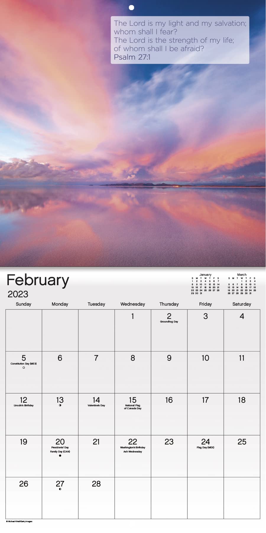 2023 Psalms Mini Wall Calendar