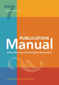 publication manual (official) 7th edition of the american psychological association