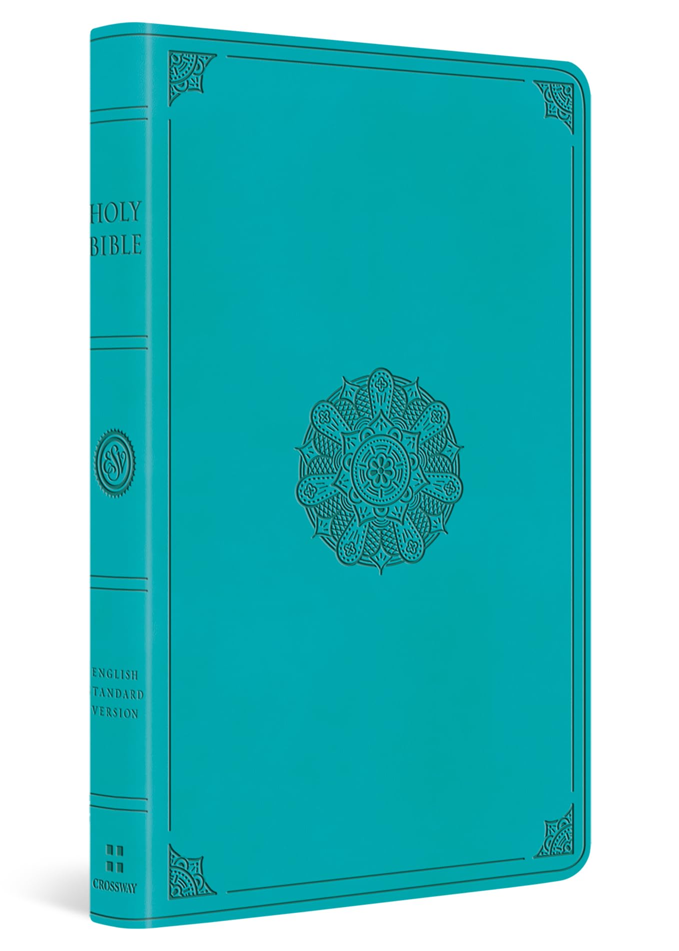 ESV Large Print Value Thinline Bible (TruTone, Turquoise, Emblem Design)