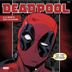 2023 marvel deadpool wall calendar