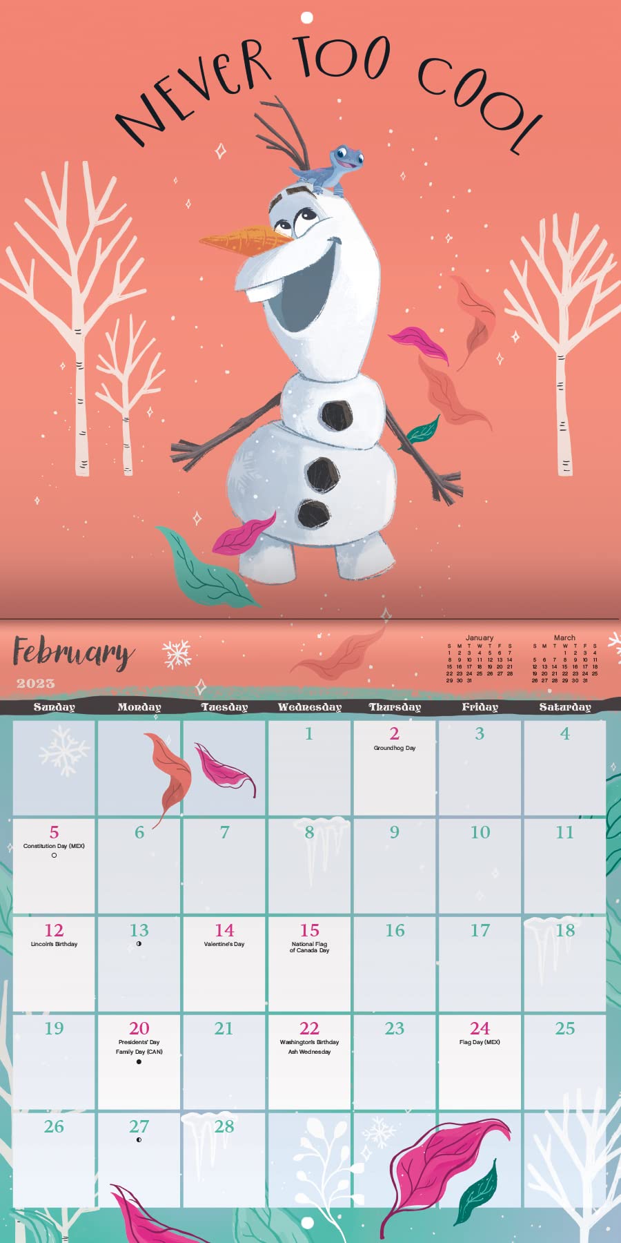 2023 Disney Frozen Wall Calendar