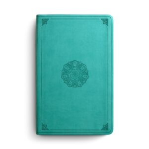 ESV Large Print Value Thinline Bible (TruTone, Turquoise, Emblem Design)