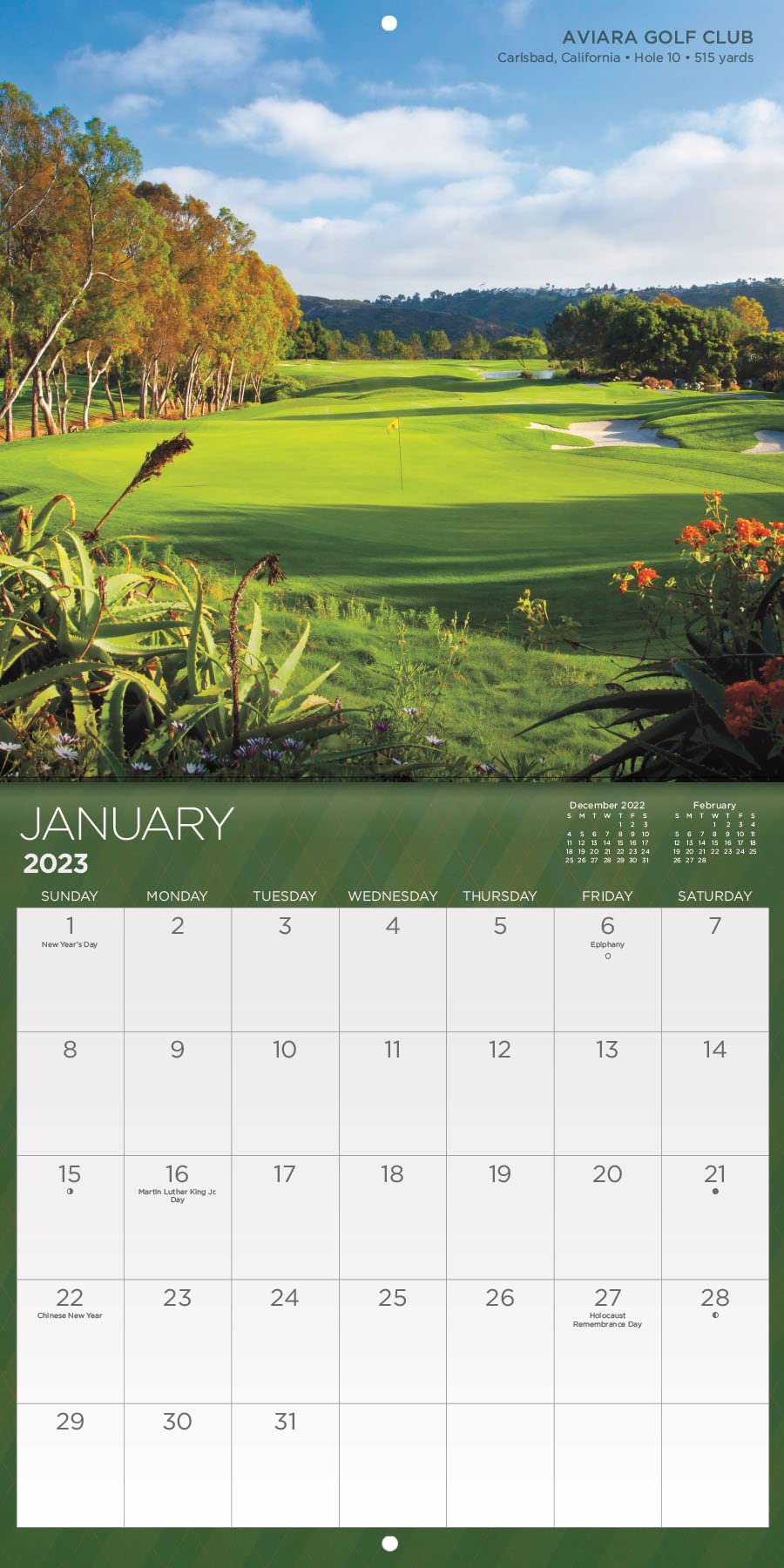 2023 Sports Illustrated Golf Courses Wall Calendar