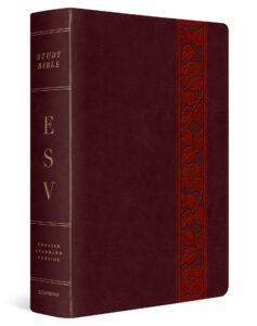 esv study bible, large print (trutone, mahogany, trellis design)