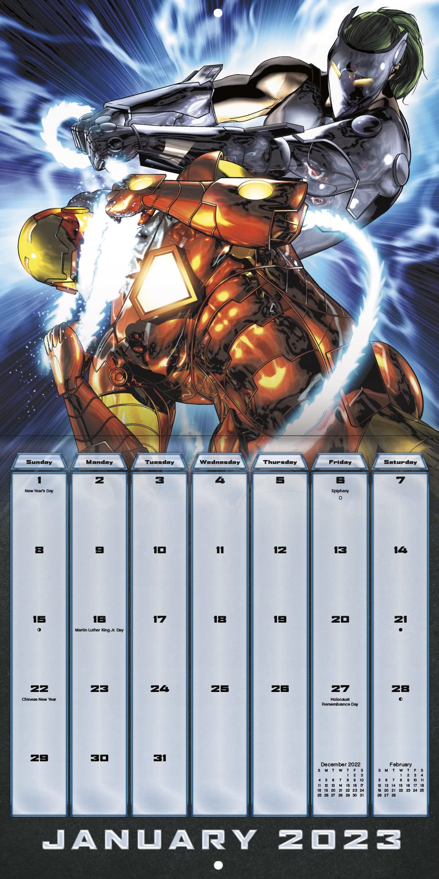 2023 Marvel Heroes vs. Villains Wall Calendar