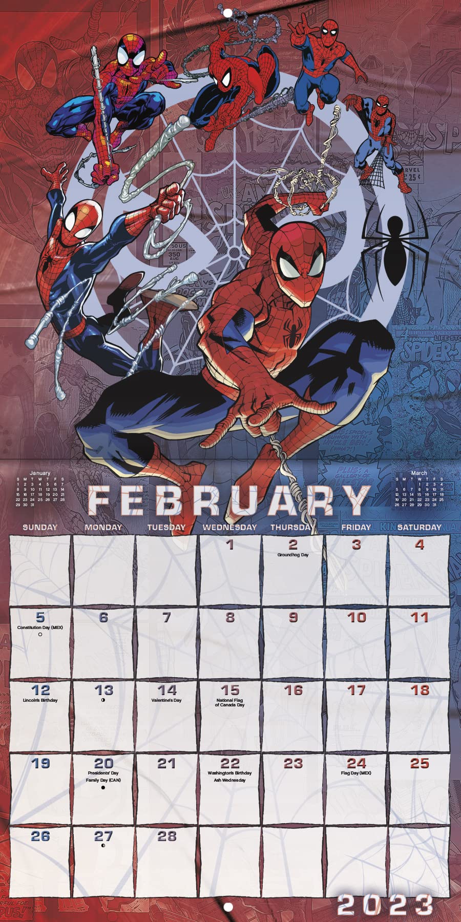 2023 Marvel Spider-Man Wall Calendar