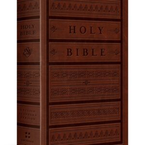 ESV Large Print Personal Size Bible (TruTone, Brown, Engraved Mantel Design)