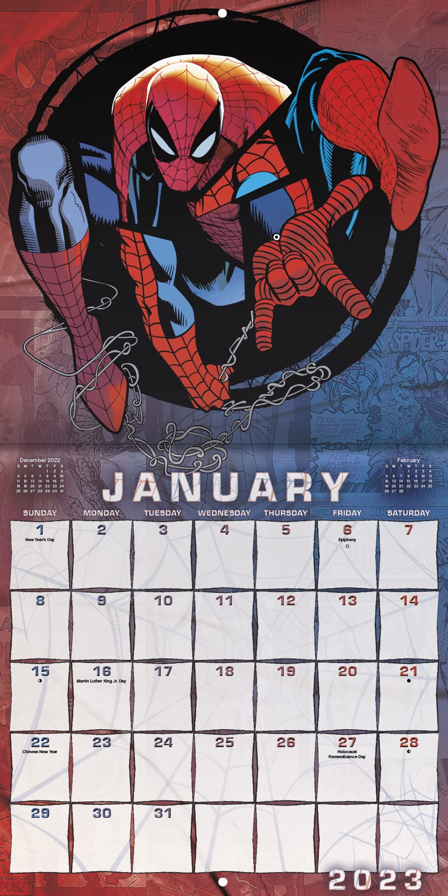 2023 Marvel Spider-Man Wall Calendar