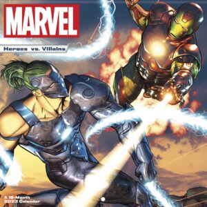 2023 marvel heroes vs. villains wall calendar