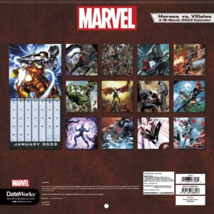 2023 Marvel Heroes vs. Villains Wall Calendar