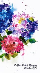 2024-25 hydrangeas 2-year pocket planner (24-month calendar)