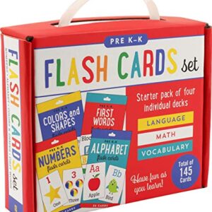 Flash Cards Value Pack - Set of 4 (Alphabet, First Words, Numbers, Colors & Shapes)