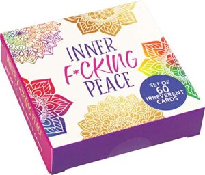 inner fucking peace motivational card deck (60 pack)