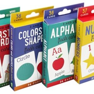 Flash Cards Value Pack - Set of 4 (Alphabet, First Words, Numbers, Colors & Shapes)