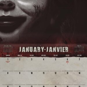 2023 Horror Collection Wall Calendar (Bilingual French) (French Edition)