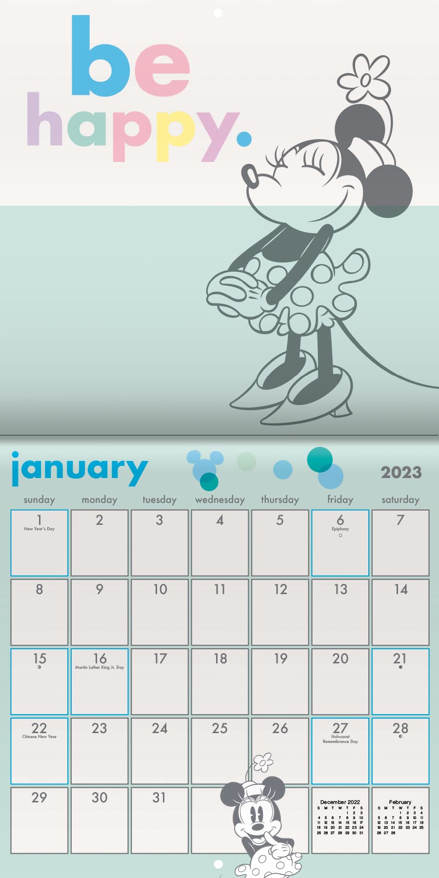 2023 Disney Minnie Mouse Wall Calendar