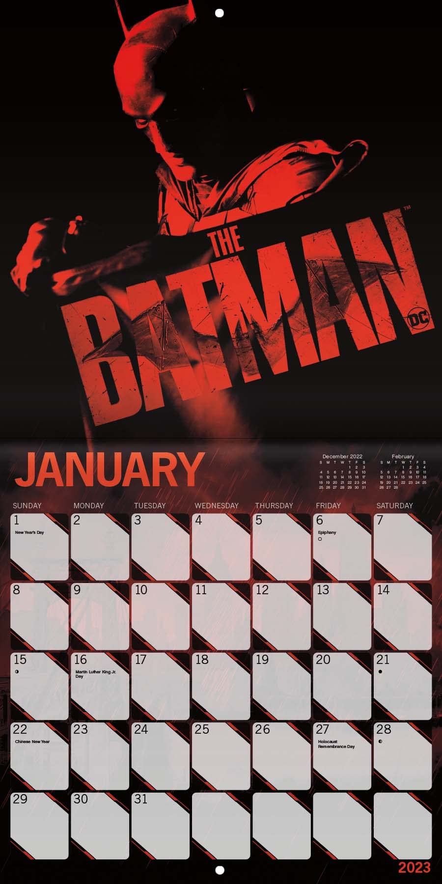 2023 DC Comics The Batman Wall Calendar