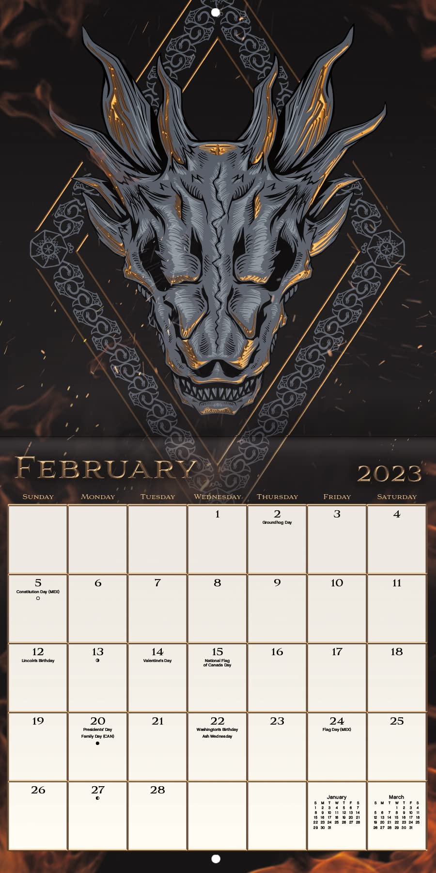 2023 Game of Thrones: House of the Dragon Wall Calendar