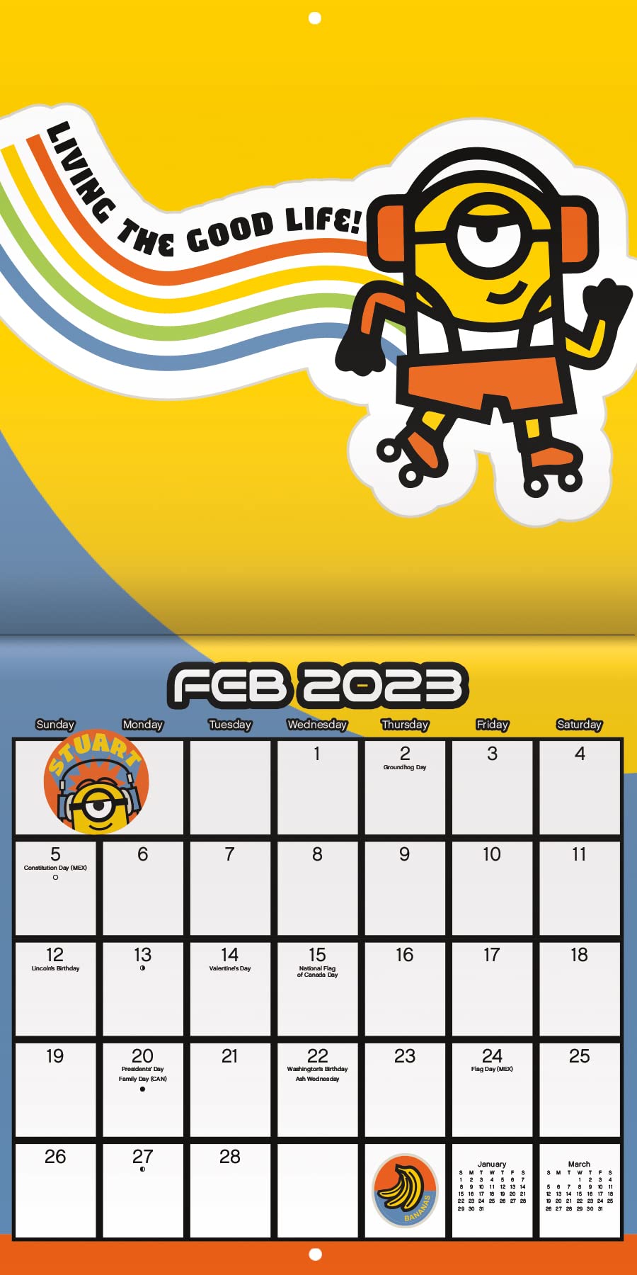 2023 Minions: The Rise of Gru Wall Calendar