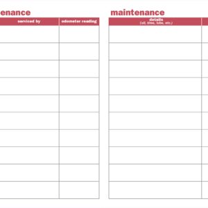 Auto Log Book (Mileage, Maintenance, and Expense Tracker)