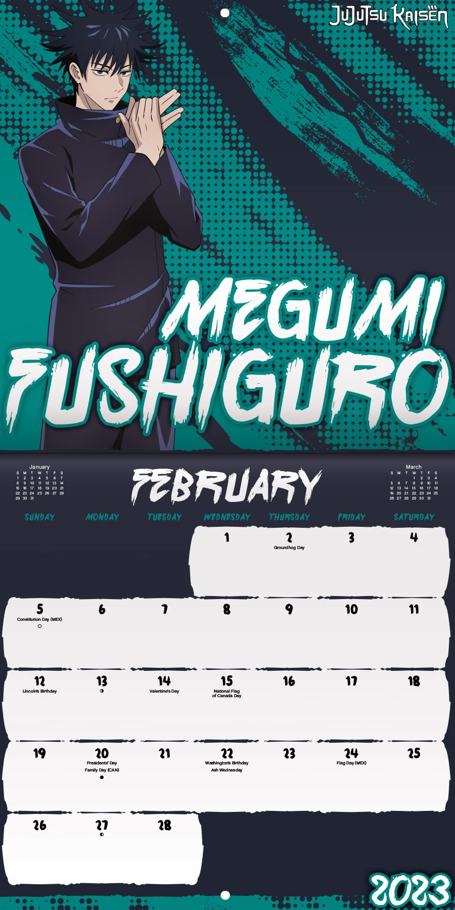 2023 Jujutsu Kaisen Wall Calendar