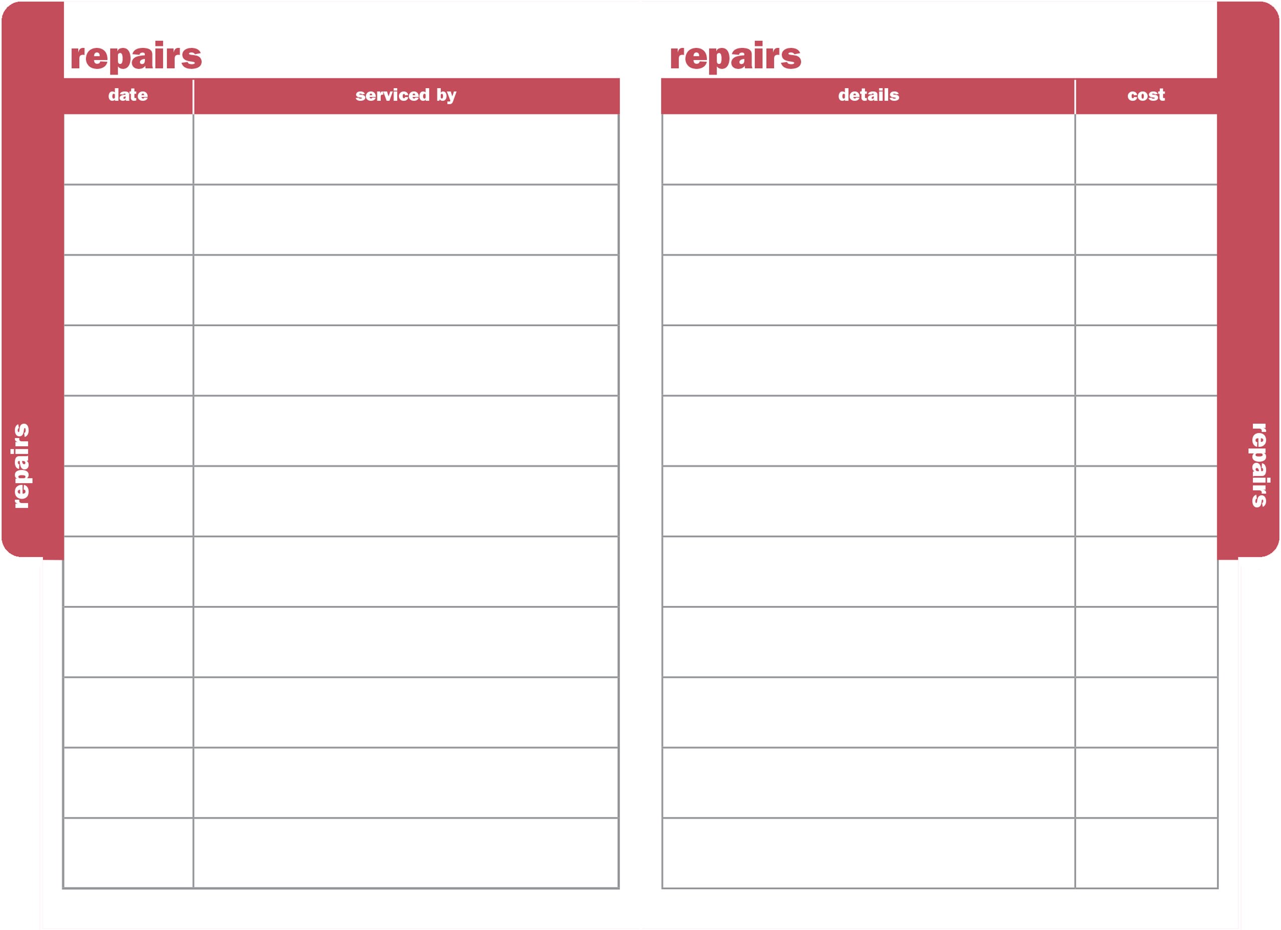 Auto Log Book (Mileage, Maintenance, and Expense Tracker)