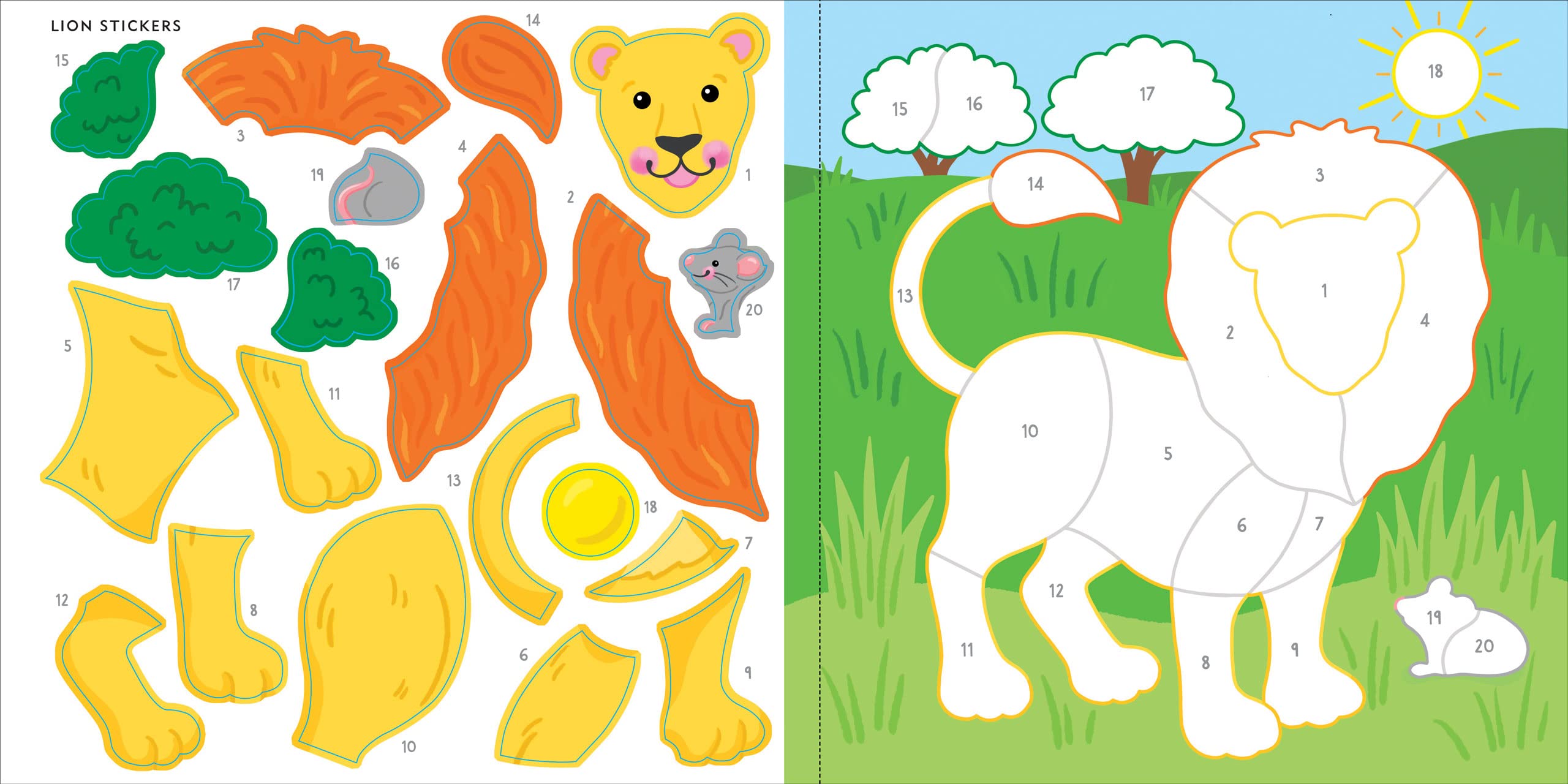 My First Color-by-Sticker Book - Wild Animals