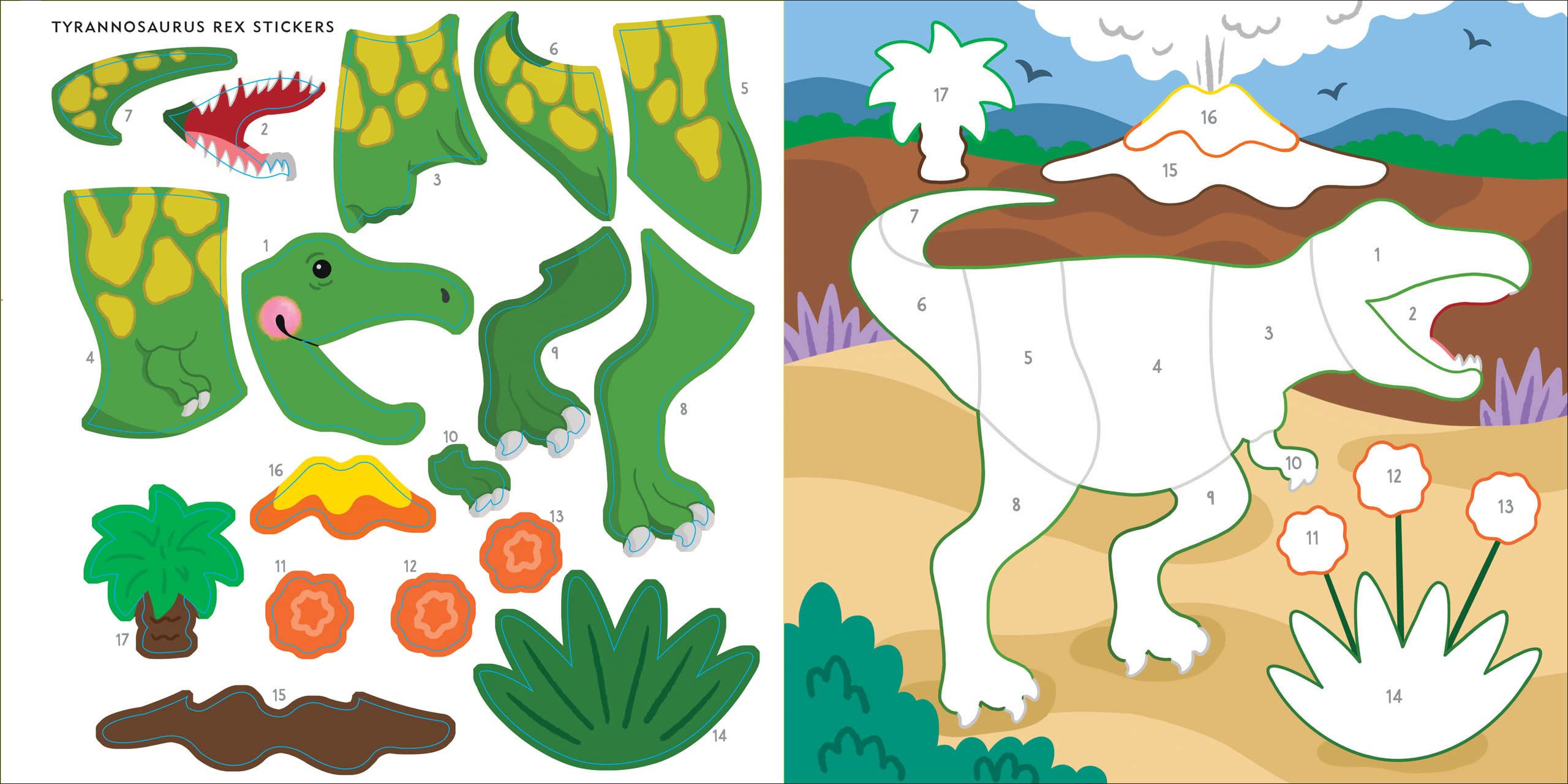 My First Color-by-Sticker Book - Dinosaurs