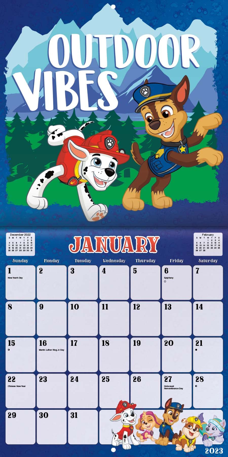 2023 Nickelodeon PAW Patrol Wall Calendar