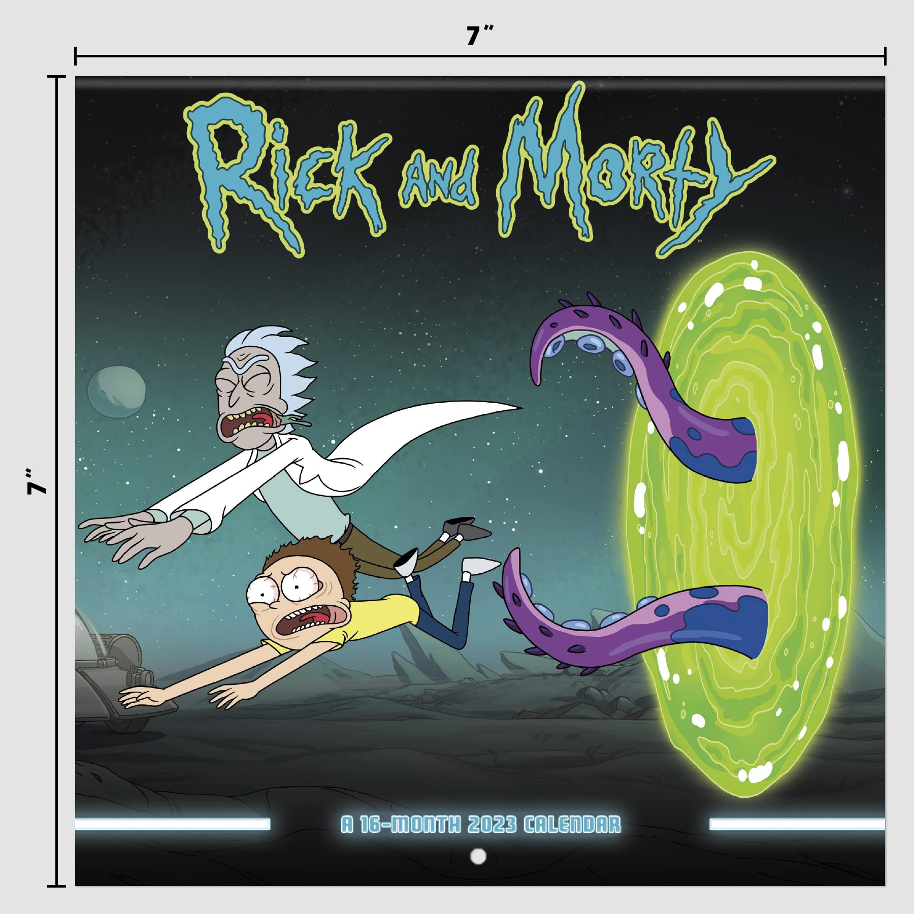 2023 Cartoon Network Rick and Morty Mini Wall Calendar