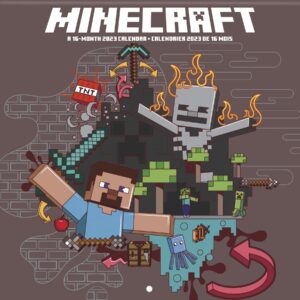 2023 minecraft mini wall calendar (bilingual french) (french edition)