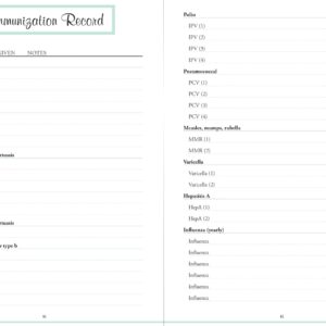 My Child's Health Record Keeper (Log Book)