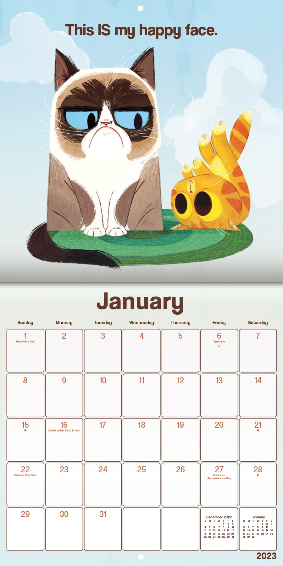 2023 Grumpy Cat Mini Wall Calendar