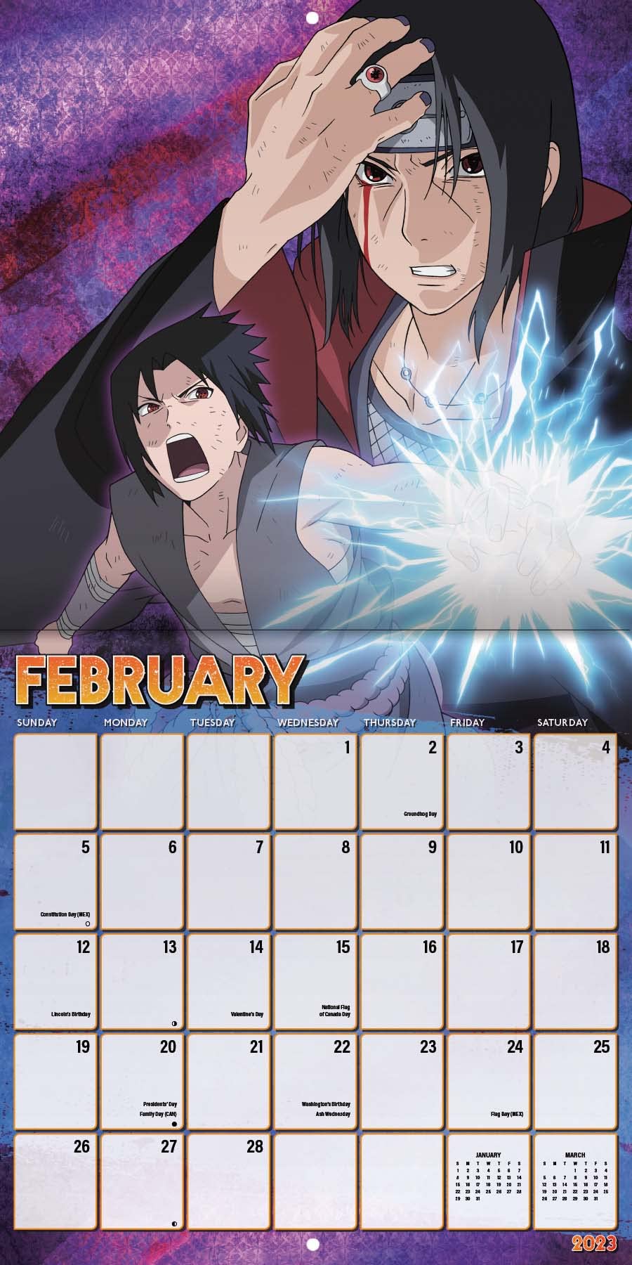 2023 Naruto Shippuden Wall Calendar