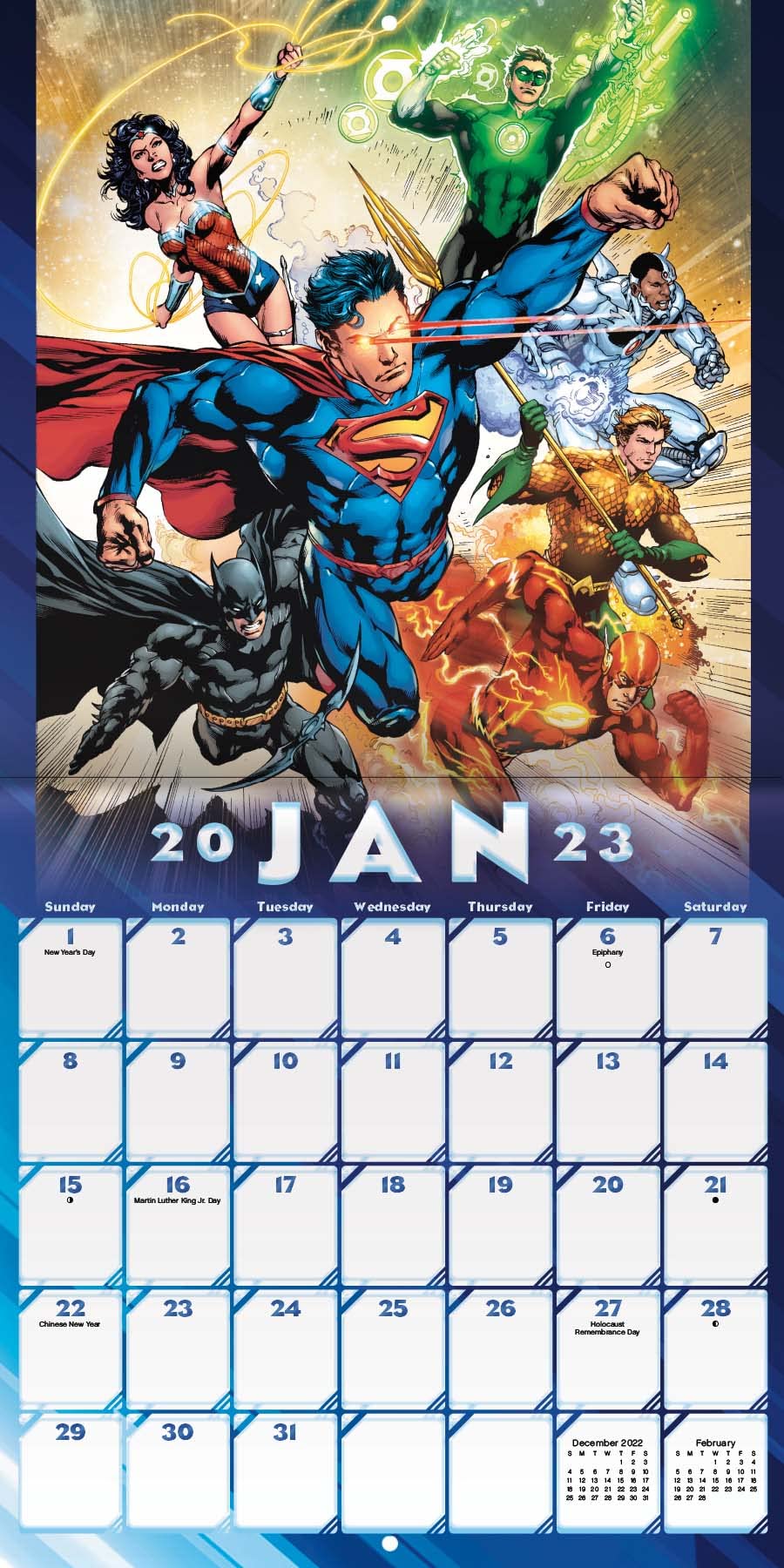 2023 DC Comics The Justice League (Classic) Wall Calendar