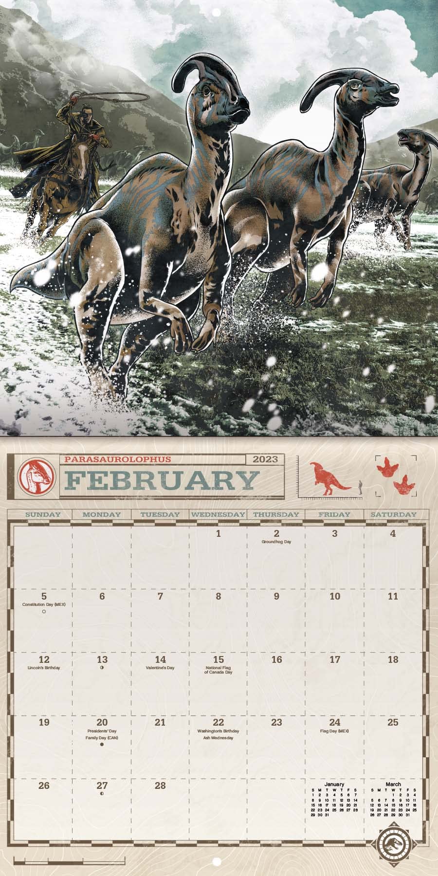 2023 Jurassic World: Dominion Wall Calendar