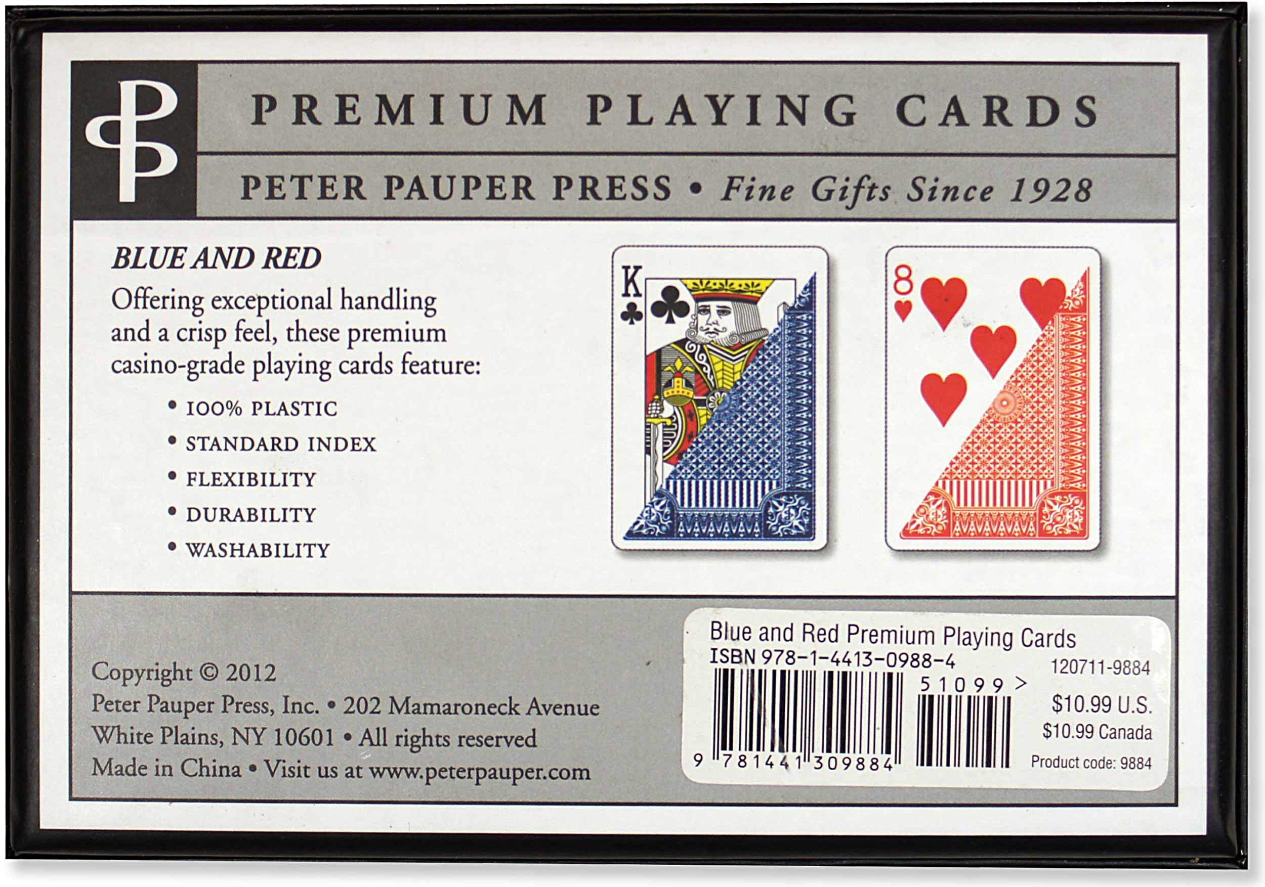 PETER PAUPER PRESS 100% Plastic Playing Cards Value Pack (4 Decks)