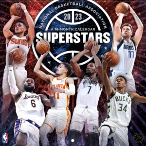 2023 nba superstars wall calendar