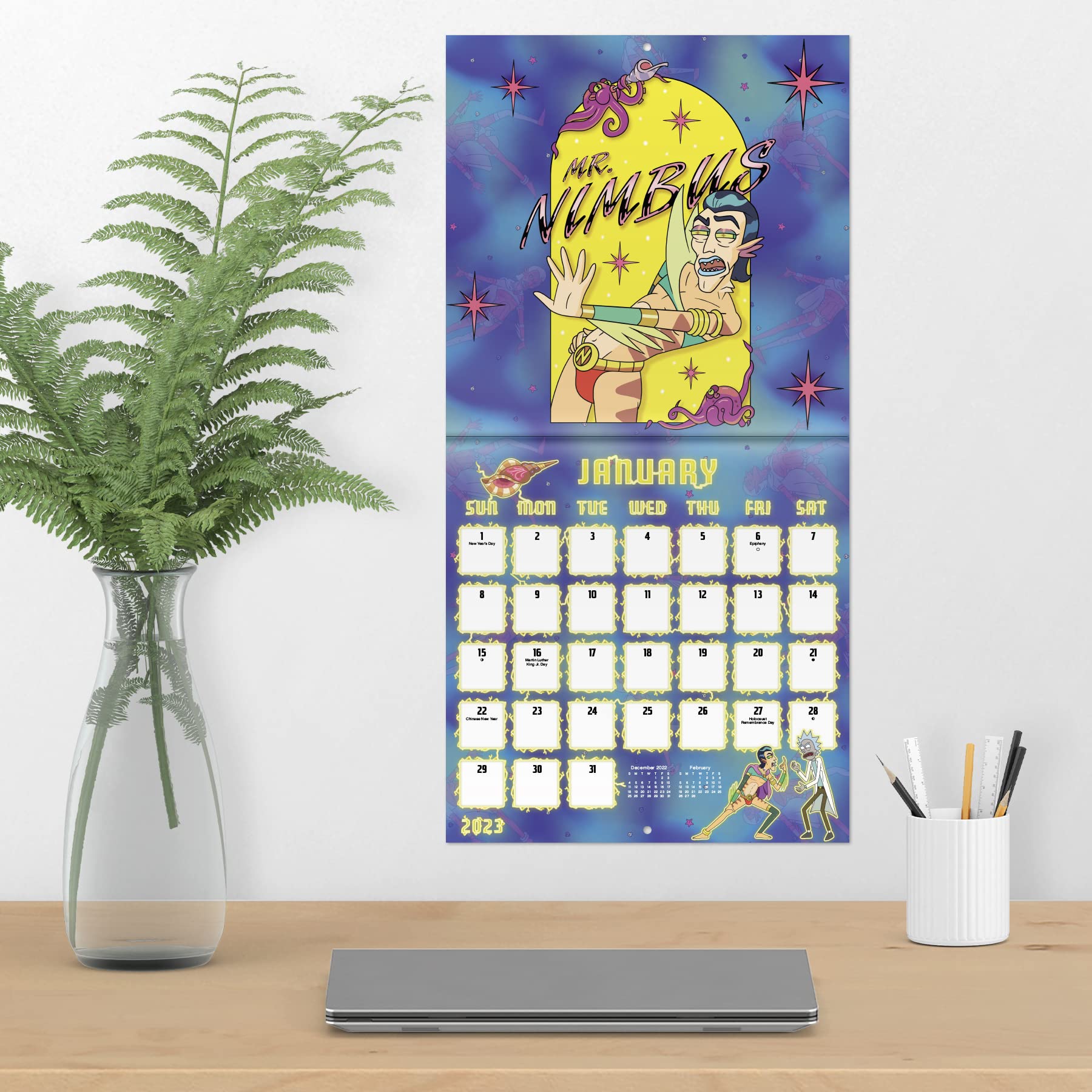 2023 Cartoon Network Rick and Morty Wall Calendar