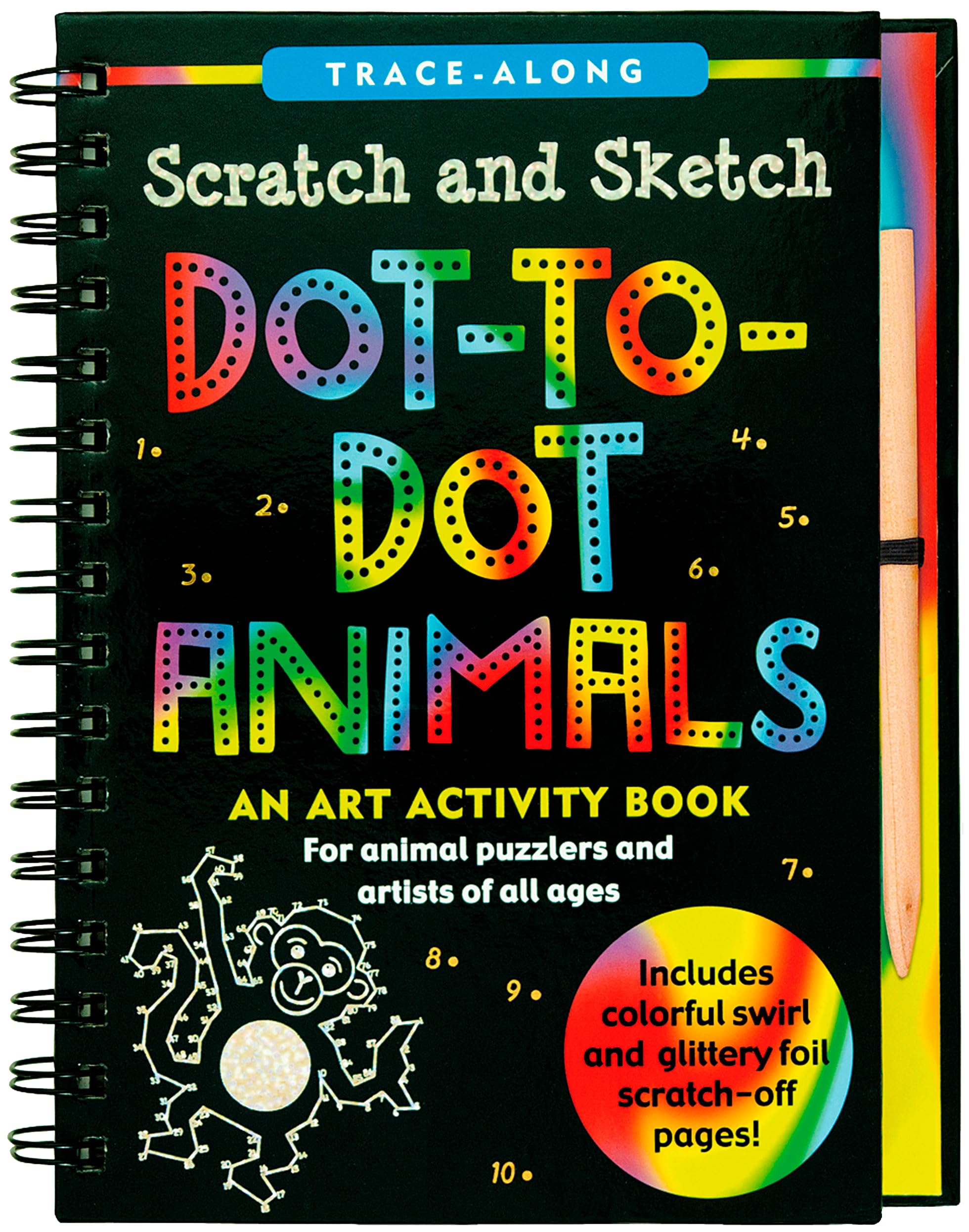 Dot-to-Dot Animals Scratch & Sketch (Trace-Along)