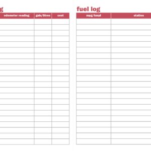 Auto Log Book (Mileage, Maintenance, and Expense Tracker)