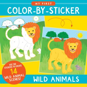 my first color-by-sticker book - wild animals